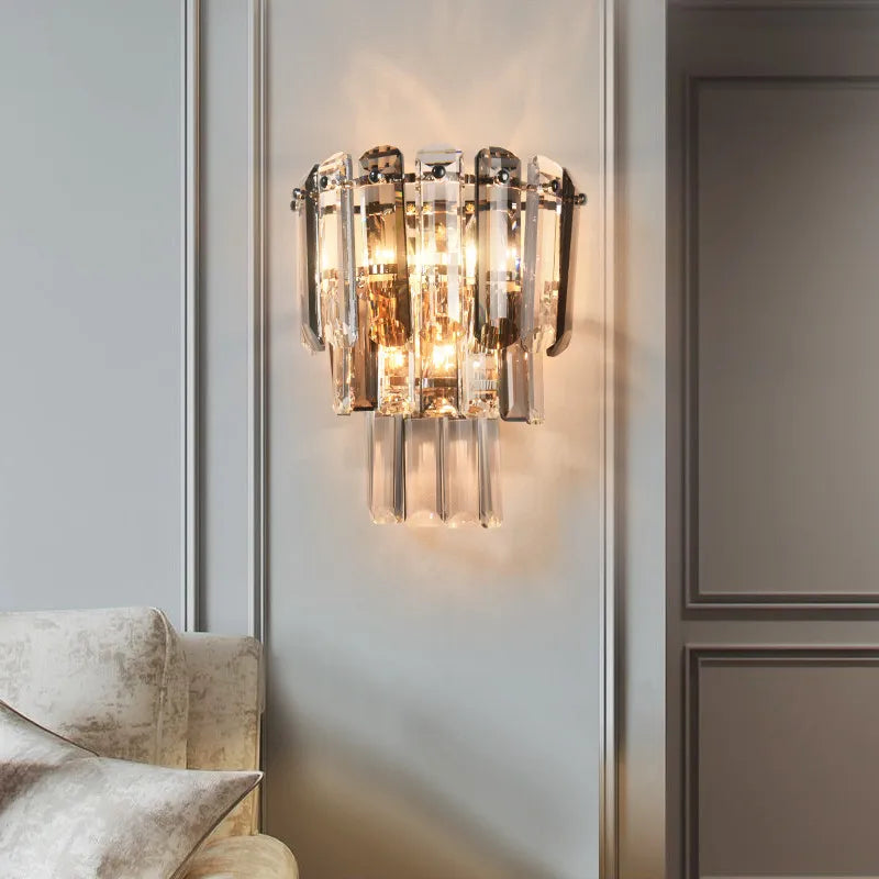 Zoe - Modern Minimalist Light luxury Style Crystal Wall Lamp Living Ro ...