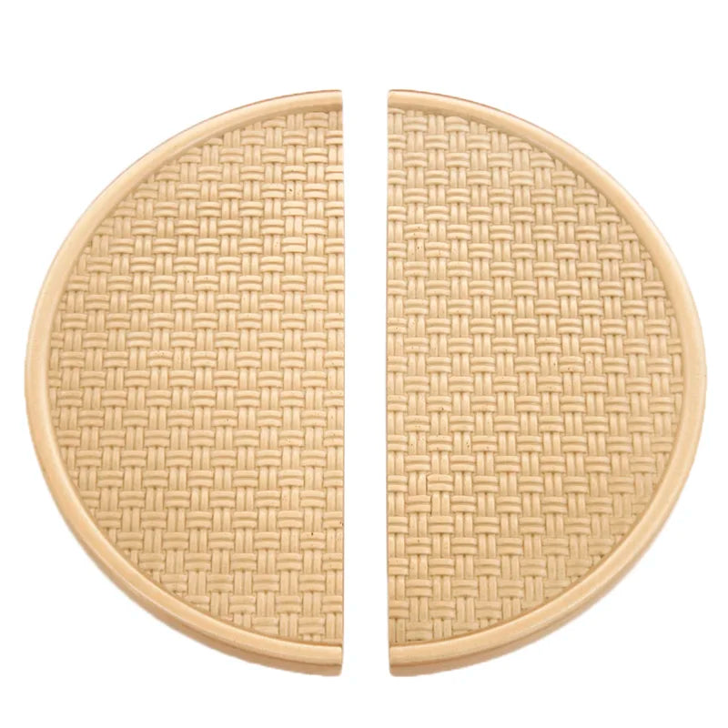 Gold Round Brass Cabinet Handles – Textured Braided Pattern Pulls for ...