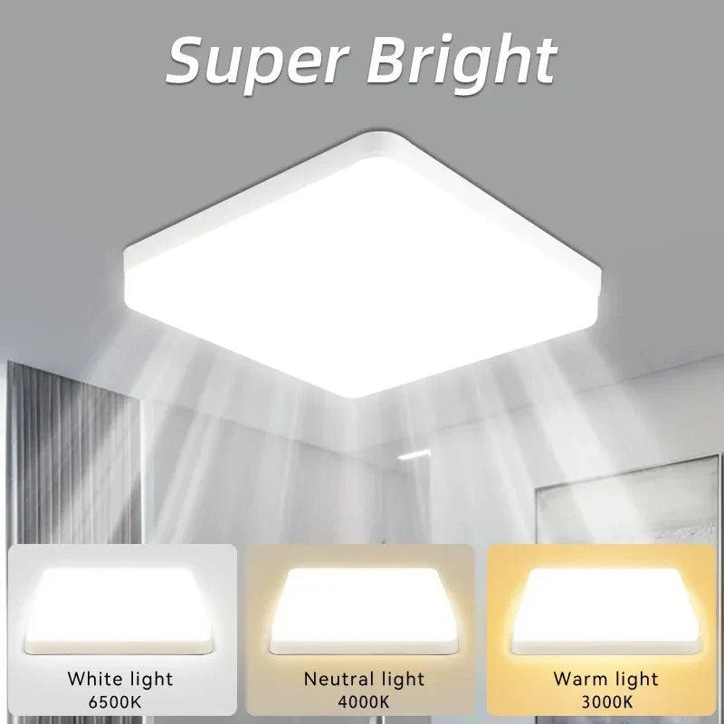 Modern LED Panel Light for Indoor Spaces - Versatile Round & Square Ce ...