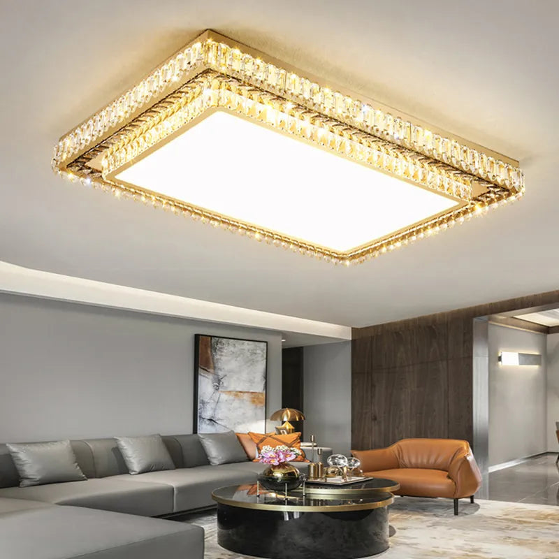 Modern LED Crystal Ceiling Lights - Contemporary Elegance for Bedrooms ...