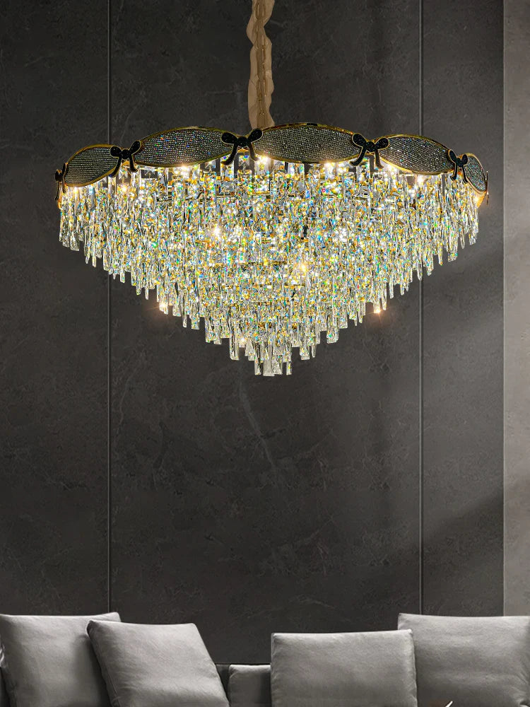 Living Room Lamp - Postmodern Light Luxury Crystal Chandelier, New Hig ...